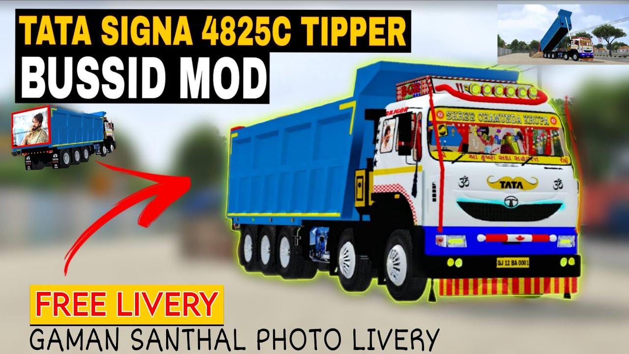 🛑TATA SIGNA 4825C TIPPER TRUCK LIVERY|| FREE LIVERY || - YouTube