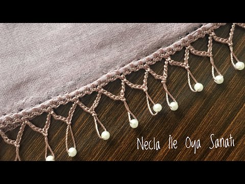 110- Boncuklu Zincirle Yapılan Tığ Oya Modeli