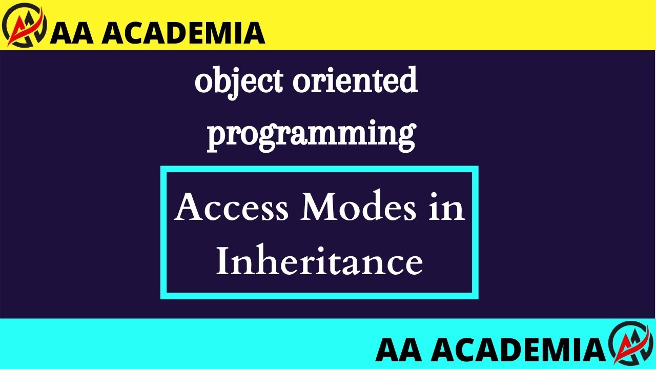 Access Modes in Inheritance with Examples in Urdu/Hindi | AA Academia - YouTube