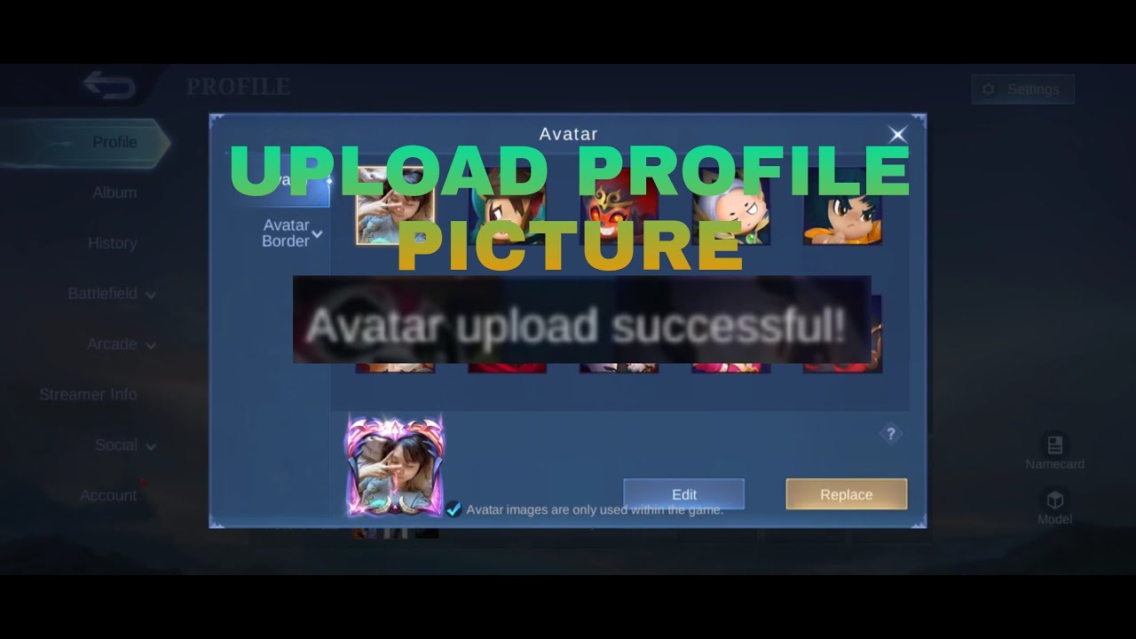 How to Change Avatar/Profile Picture in Mobile Legends Bang Bang - YouTube