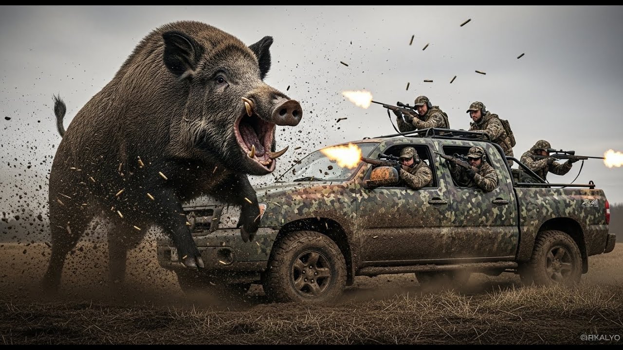 UNBELIEVABLE MONSTER Wild Boar Attack Hunters! - Hunter Fight Back ...