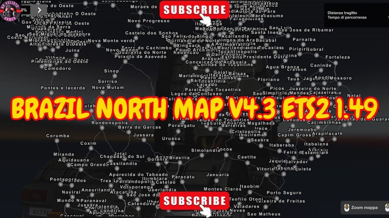 BRAZIL NORTH MAP V4.3 ETS2 1.49 - YouTube