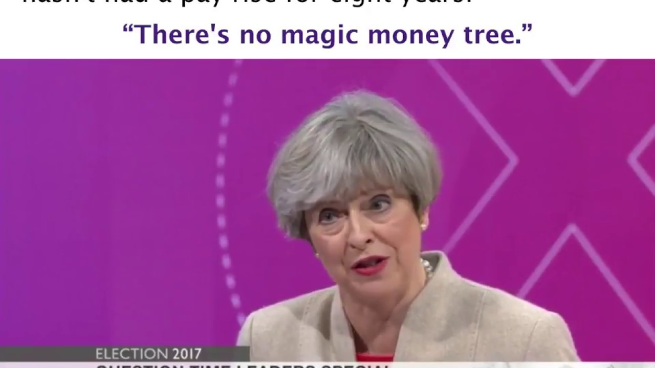 Theresa May: "There is no magic money tree" - YouTube