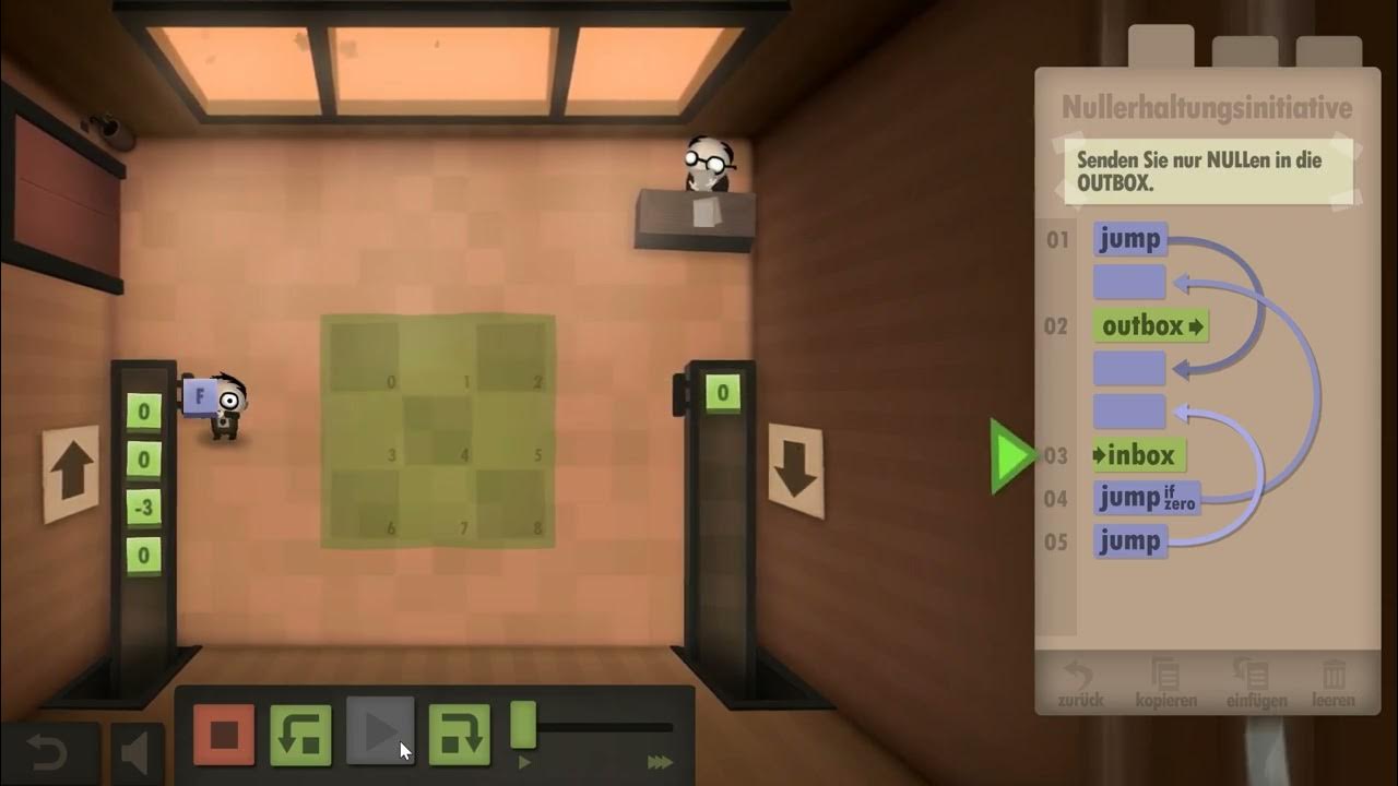 Human Resource Machine - Lösung für Jahr 9 : Nullerhaltungsinitiative - YouTube