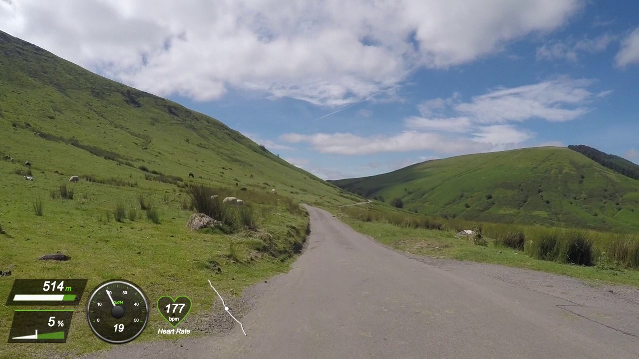 Ascent of Gospel Pass, Wales by Bike - YouTube