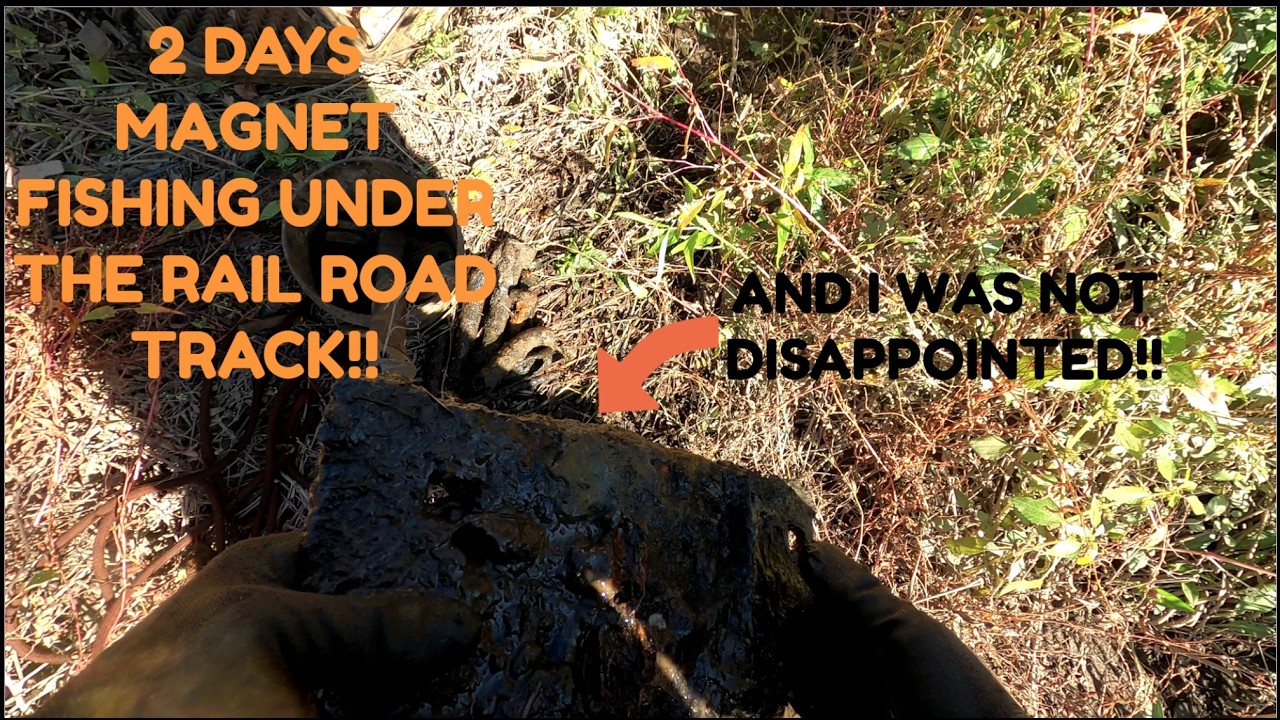 2 Days Magnet Fishing Under the Railroad Tracks. #magnetfishing # ...