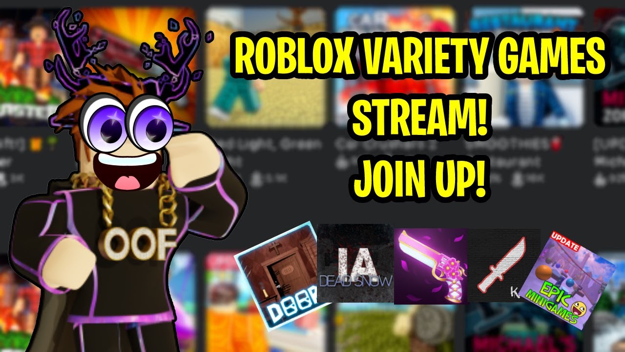 🔴ROBLOX VARIETY GAMES STREAM! JOIN UP! - YouTube