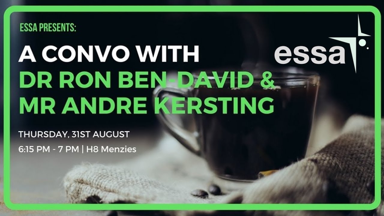 ESSA Presents A Convo With Dr Ron Ben-David and Mr Andre Kersting - YouTube