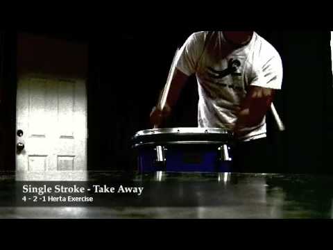 Single Stroke - Take Away, Herta Exercise - YouTube