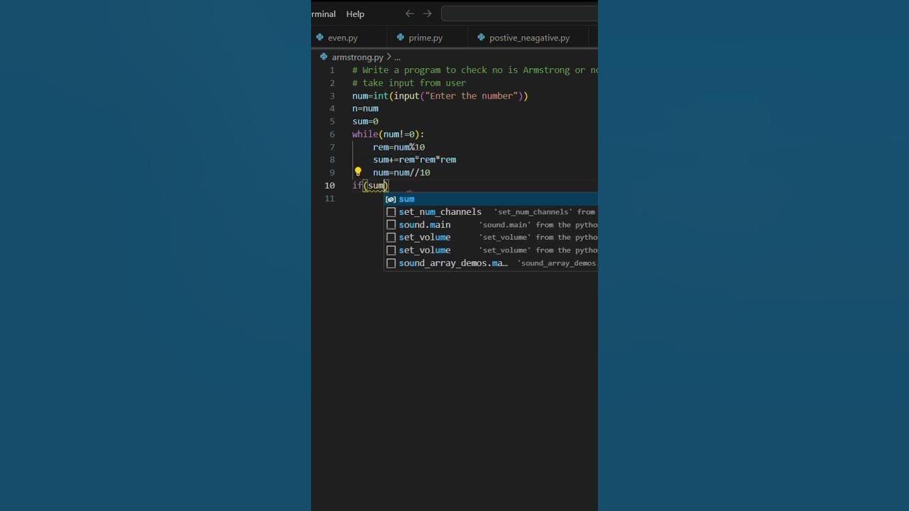 Check Given Number Armstrong Or Not Python Youtube
