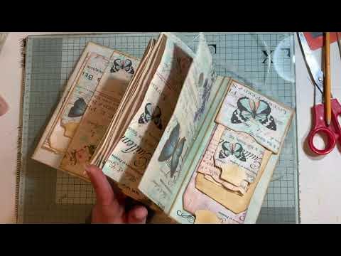 Let’s make : Tutorial : trifold folio journal part 2 - YouTube