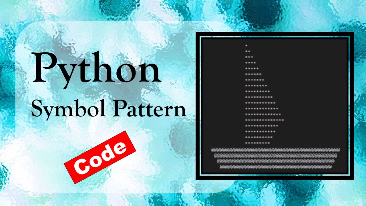 4. Boat Symbol Pattern Project Code | Python Programming - Youtube