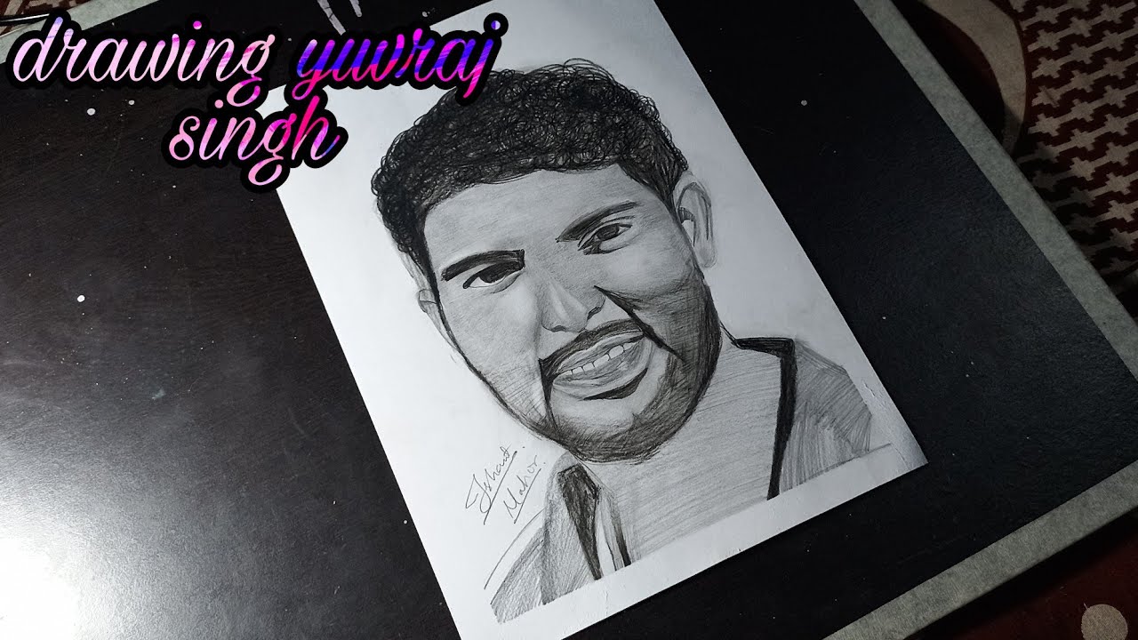 drawing yuvraj singh 😍 - YouTube