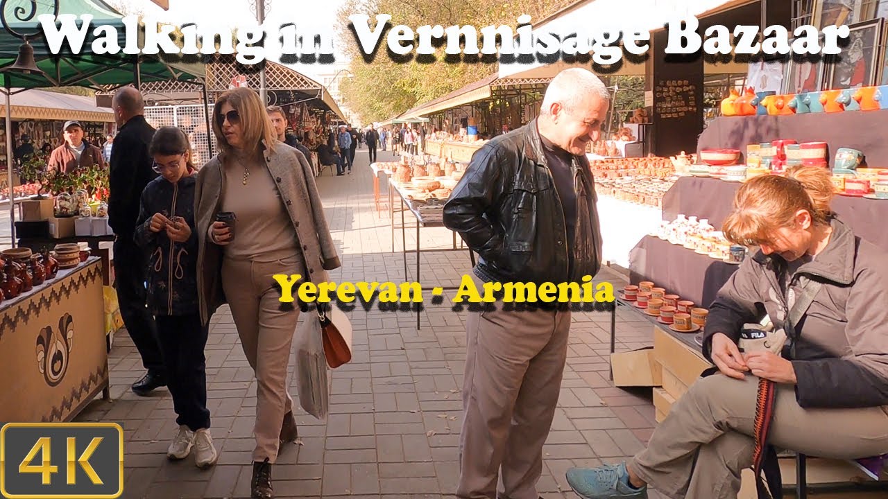 Walking in Vernnisage Bazaar - Part 1 - Yerevan - Armenia 🇦🇲 - YouTube