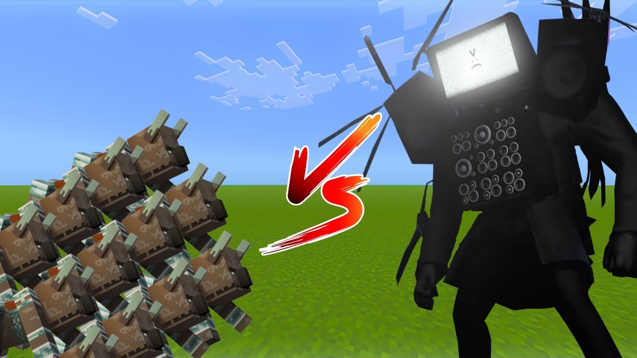 Ravagers VS Upgraded Titan TVman Skibidi in Minecraft PE - YouTube