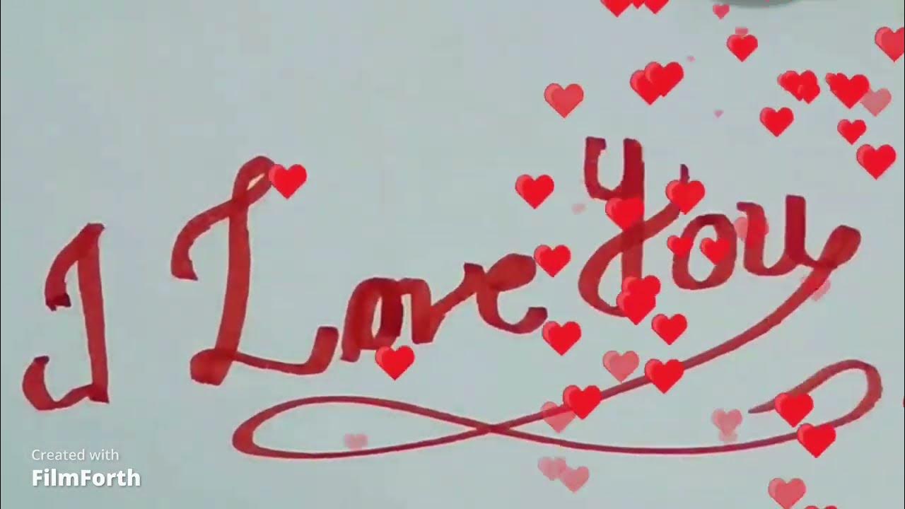 How to write I Love You in Cursive writing | Calligraphy | I Love You ...