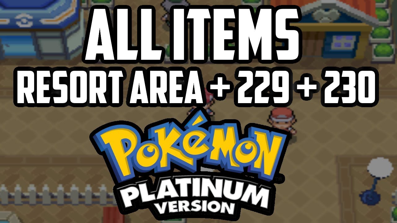 EVERY Item in Resort Area & Routes 229/230 - Pokémon Platinum - YouTube