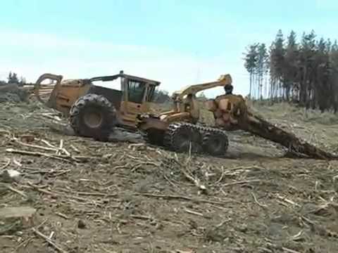 Skidder Tigercat 635C 6x6 - YouTube
