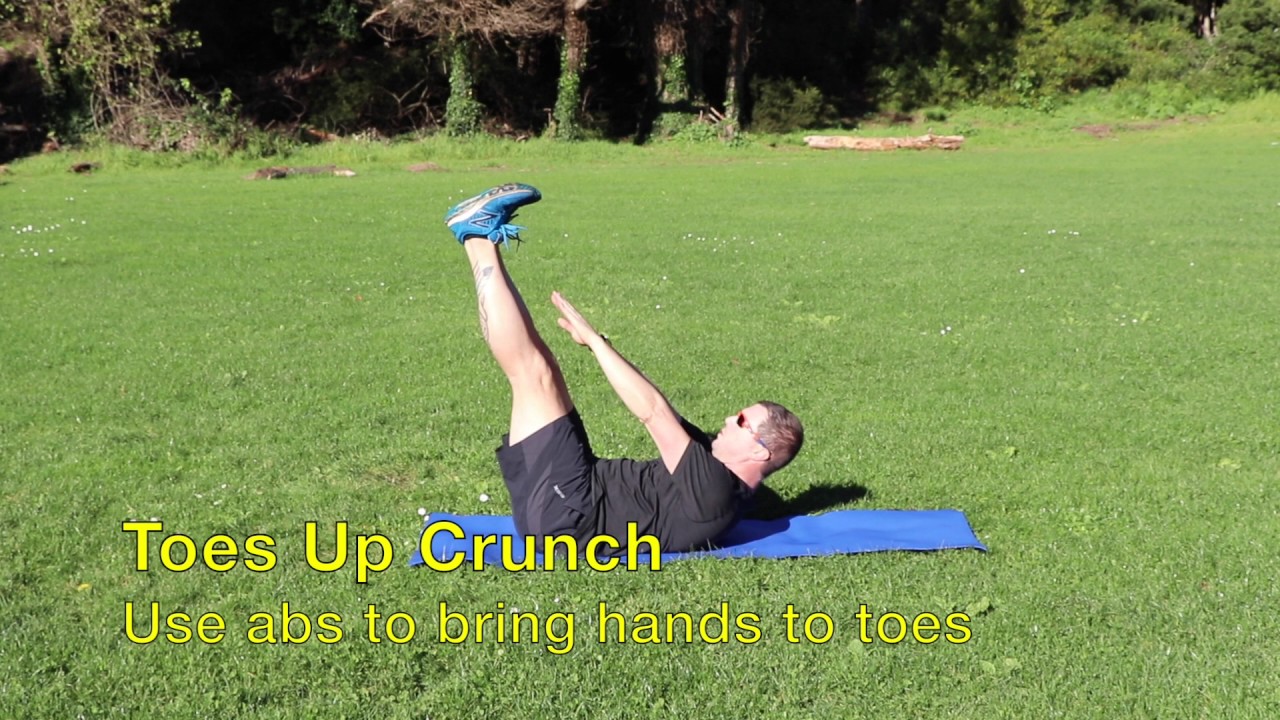Toes Up Crunch - YouTube