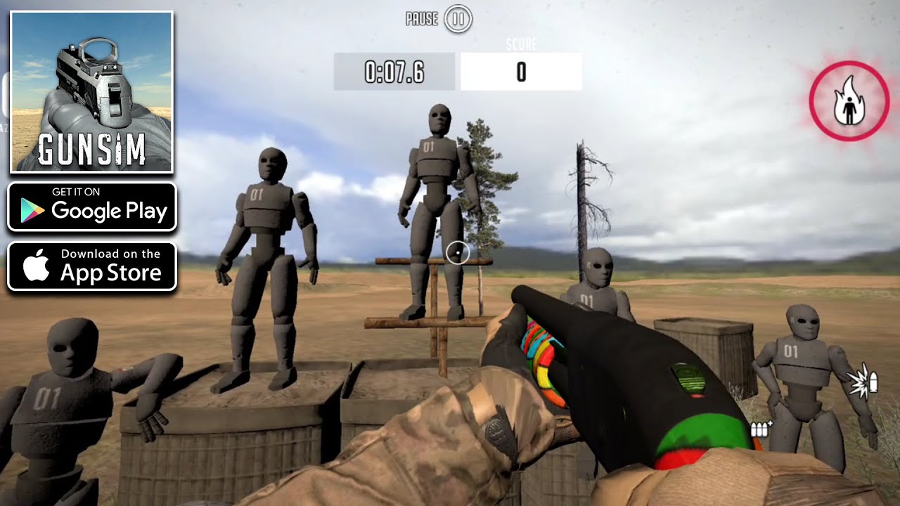 GUNSIM - 3D Gun Shooter FPS - Gameplay Walkthrough (Android & iOS ...