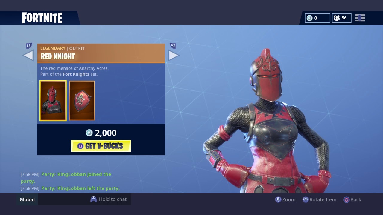 RED KNIGHT SKIN AND PARTY ANIMAL AXE IS BACK IN Fortnite Battle Royale ...