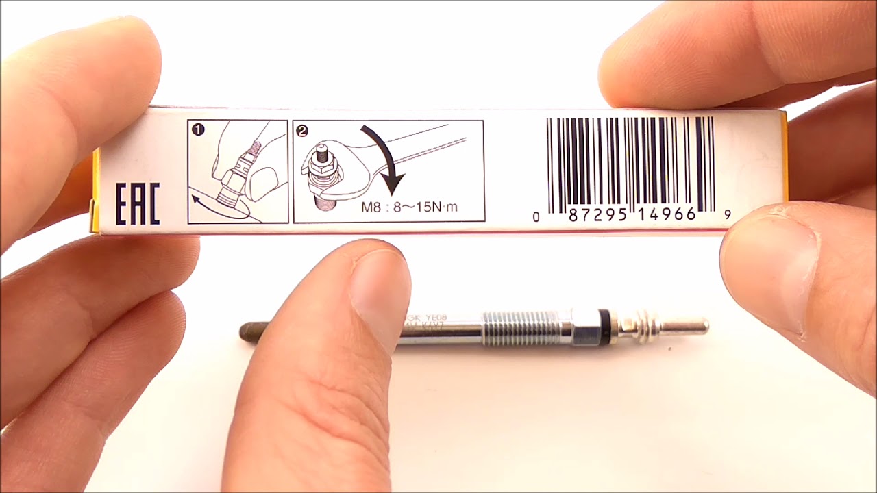 NGK YE08 свеча накаливания дизель, серия NGK Glow артикул 4966 - YouTube