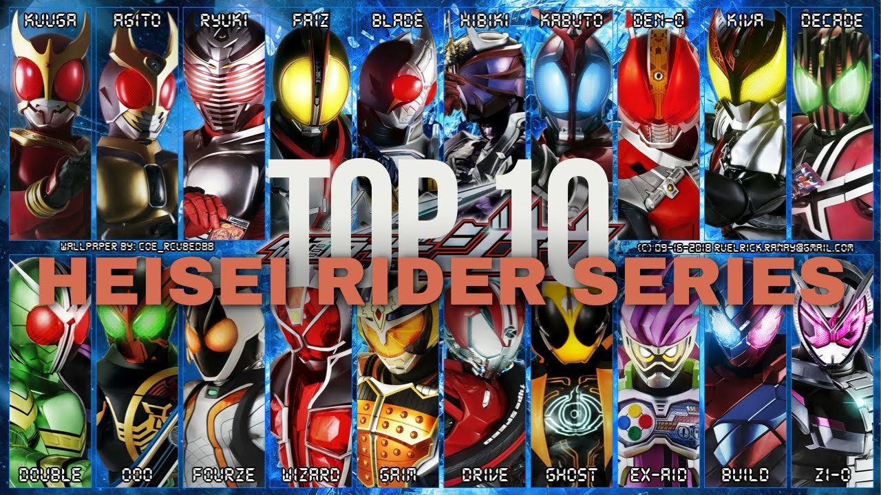 Top 10 Heisei Kamen Rider Series You Must Watch - YouTube