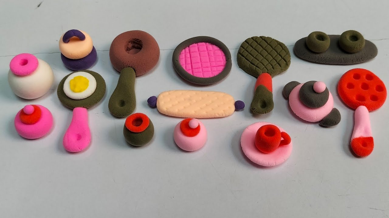 Play With Amazing Clay Mini Kitchen Set || Clay Pot Making ...