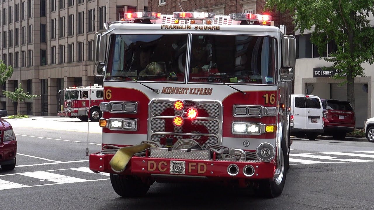 DC Fire and EMS Engine 16 & Truck 3 Responding - YouTube