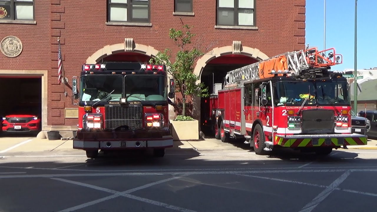 Chicago Fire Department Engine 5, Truck 2 & Battalion 4 Responding ...