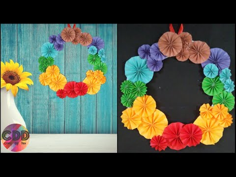 Wallmate | Paper Flower Wallmate | Paper Wall Hanging | Paper Wall Decor | Easy Wall Decor Ideas