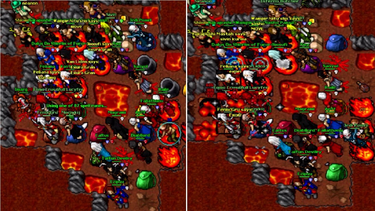 Old Tibia - Taifun Devilry(Dusk~) destroying his Enemies(Vision ...