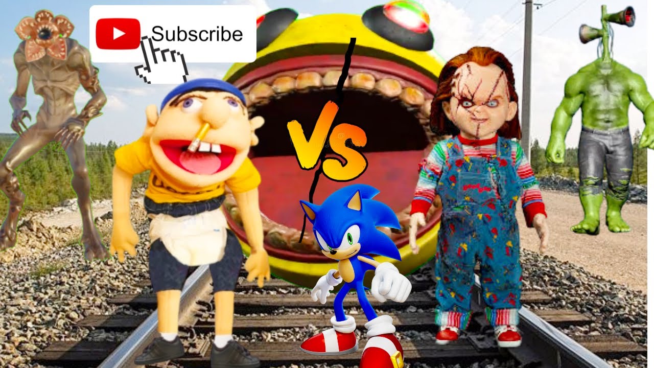 Giant Pac-man VS Sonic, Jeffy, Siren Head , Amy Rose - YouTube