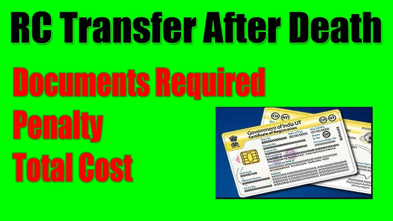 RC Transfer After Death Documents Required Penalty Car Bike rc-transfer-after-death-documents-required-penalty-car-bike