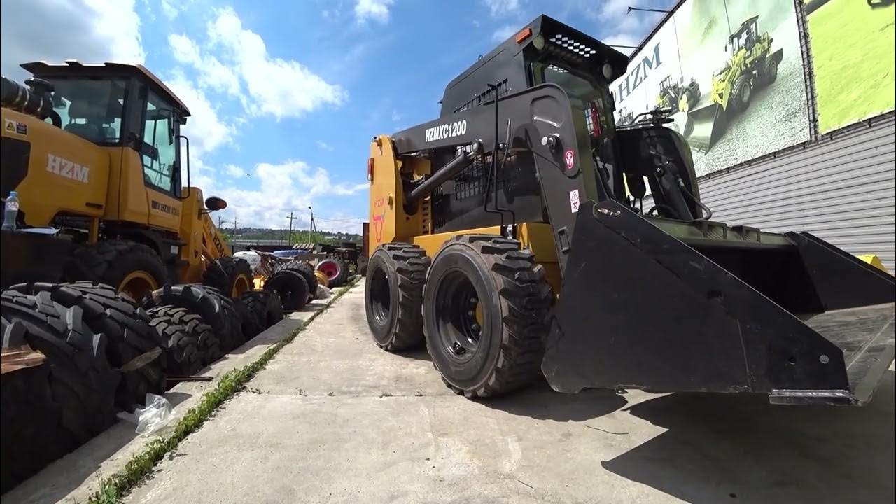 Мини погрузчик HZM XC1200 - YouTube