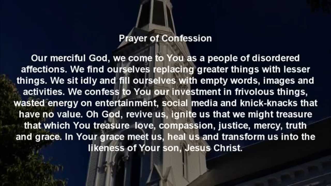 Prayer Of Confession October 19 2014 Youtube