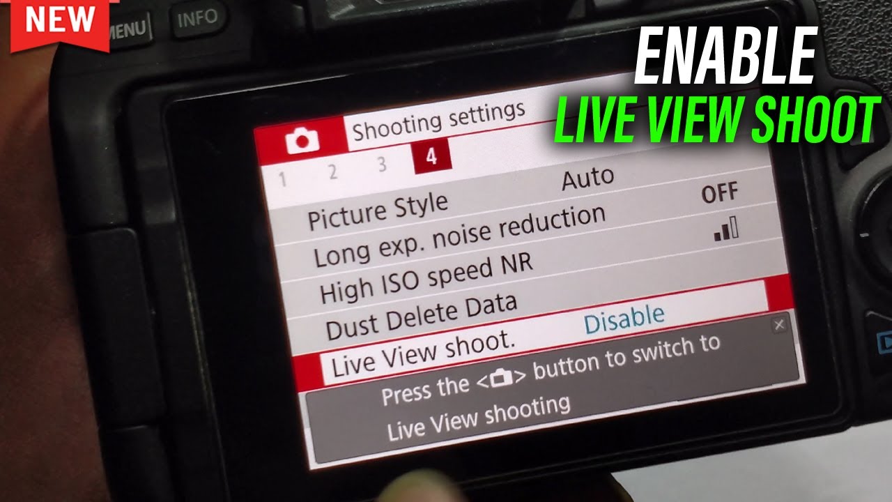 How to Enable Live View on CANON 200D | How do I shoot using Live View function - YouTube