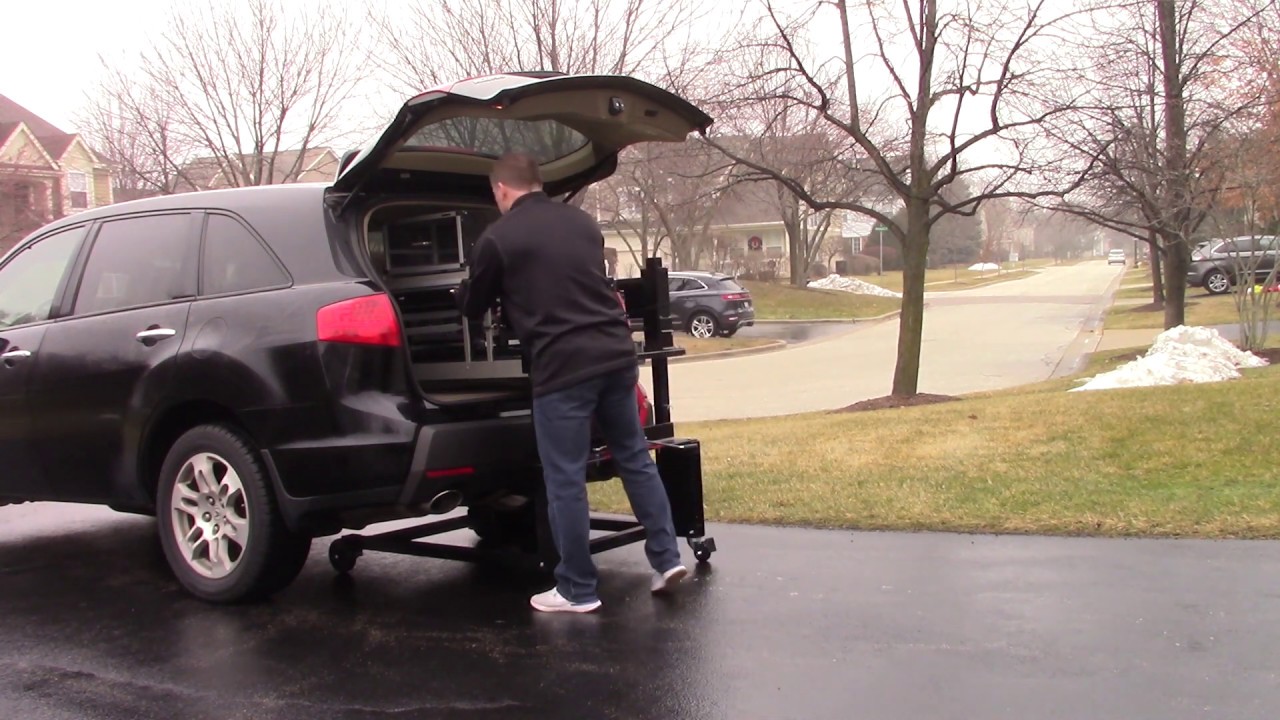 Tailgate Kitchen Storage Cart Loading Demo - YouTube