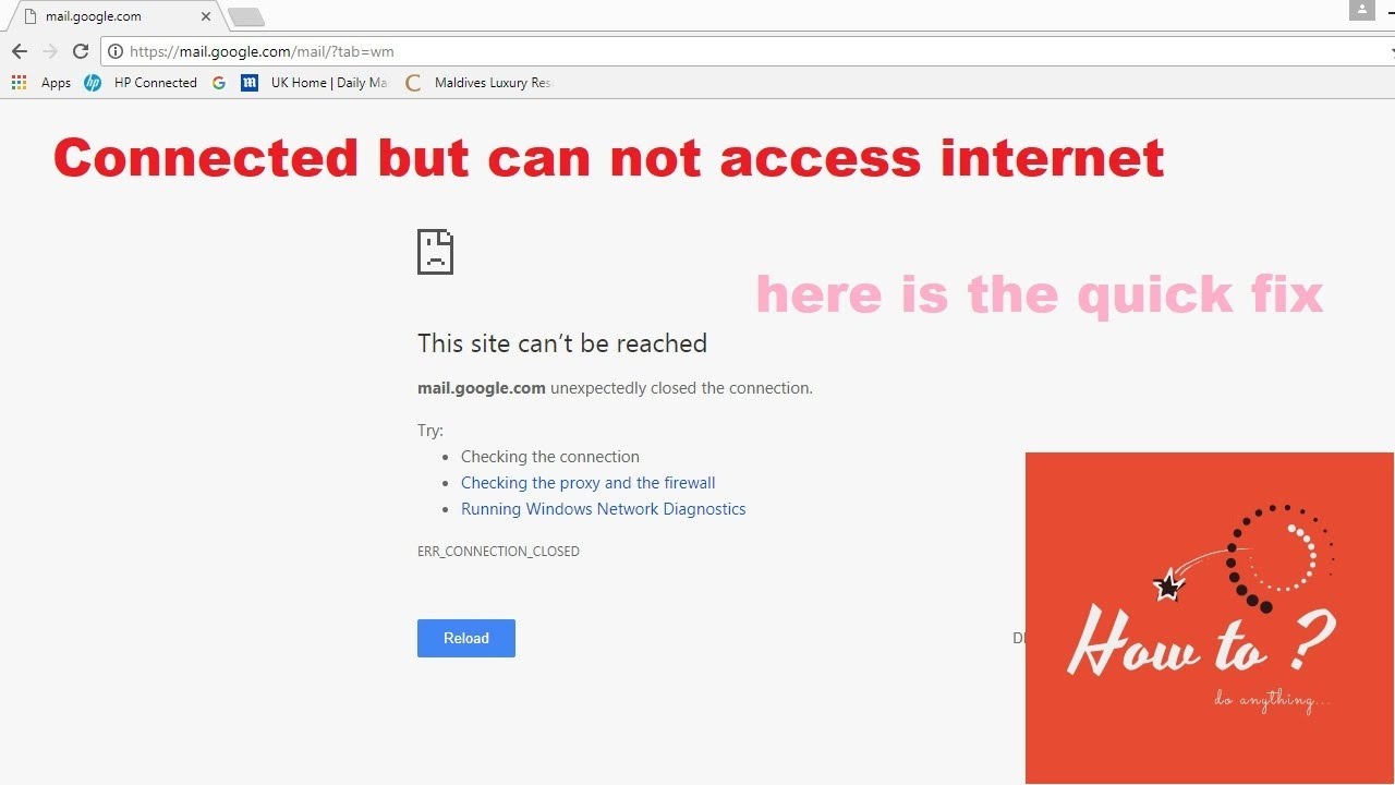 Connected to internet but can not access internet | Windows #howto ...