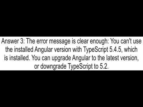 Error Emit attempted before Angular Webpack plugin initialization on npm start - YouTube