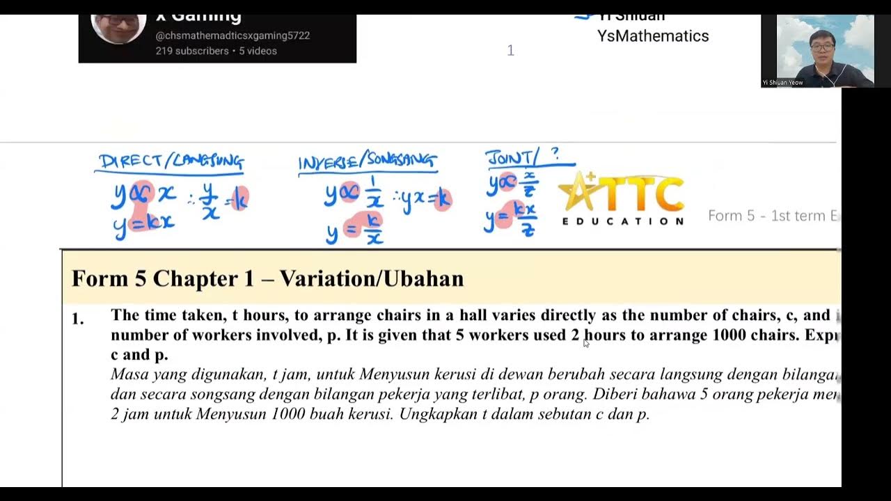 Tutor Yi Shiuan MAT F5 Seminar 2024 - English conducted - YouTube