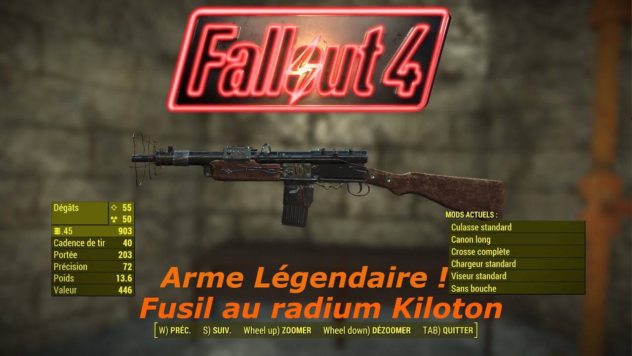 Fallout 4 : DLC Far Harbor |Arme légendaire |Fusil au radium kiloton ...