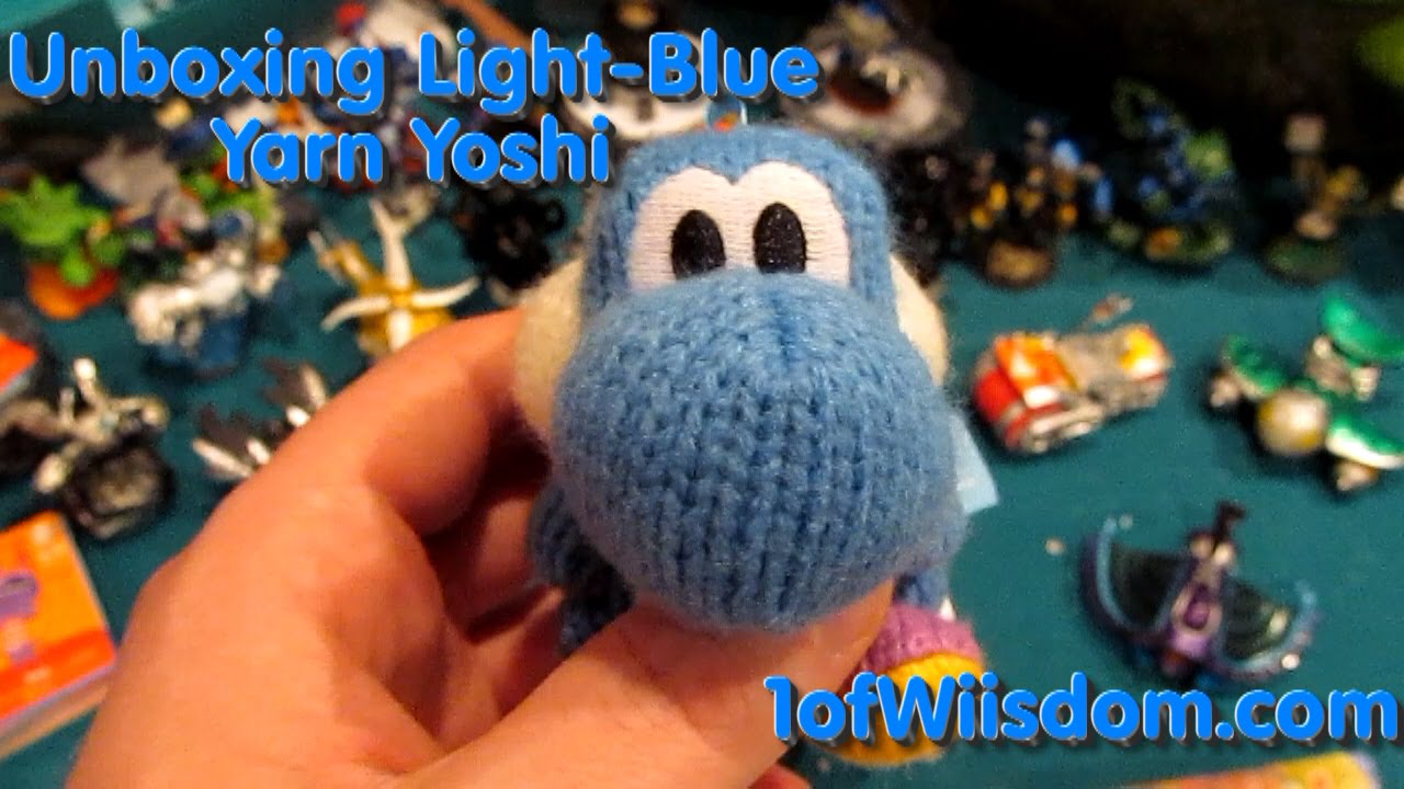 Unboxing Light-Blue Yarn Yoshi Amiibo - YouTube