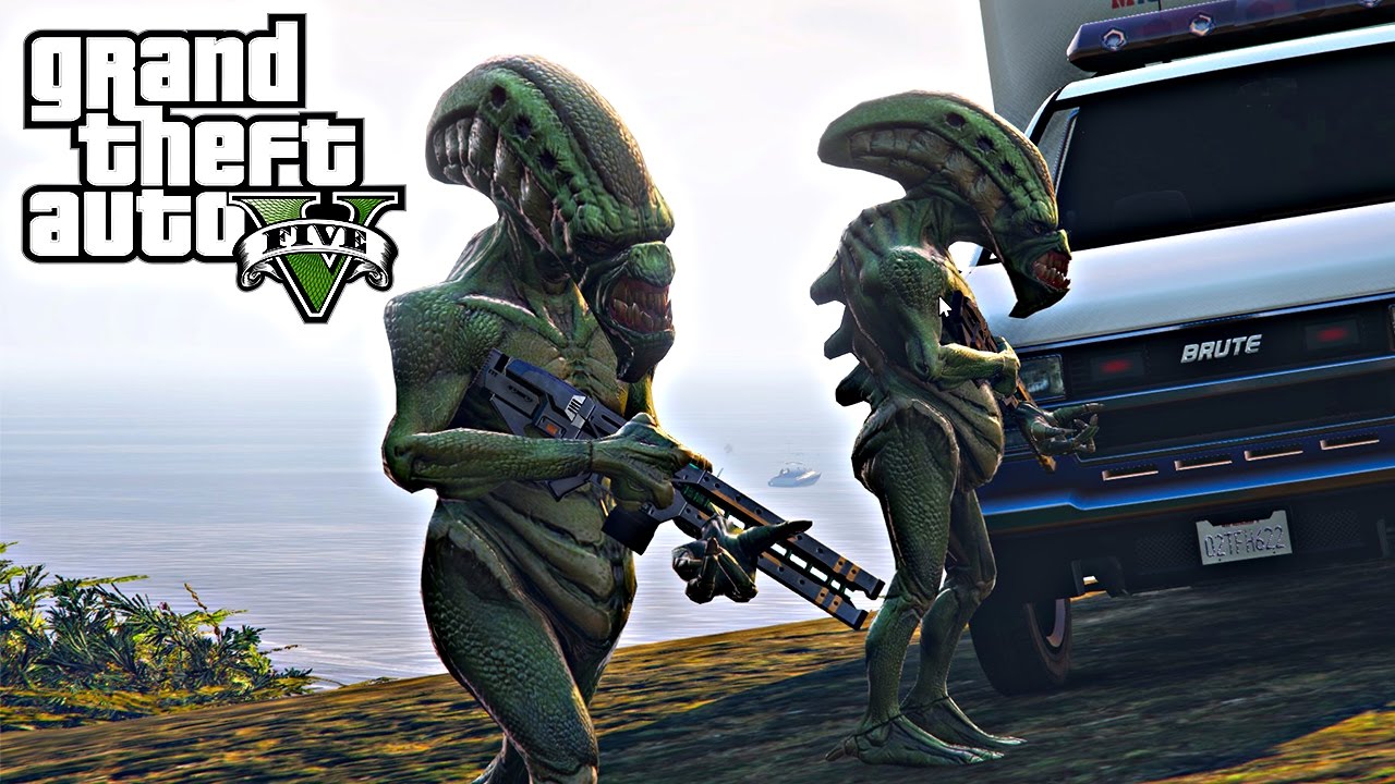 GTA V Mods: Confronto contra alienígena - YouTube
