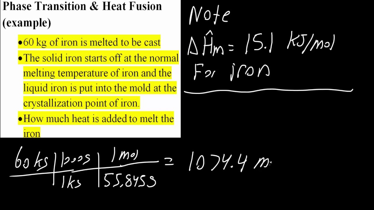 Phase Transition & Heat Fusion—solve how much heat added - YouTube