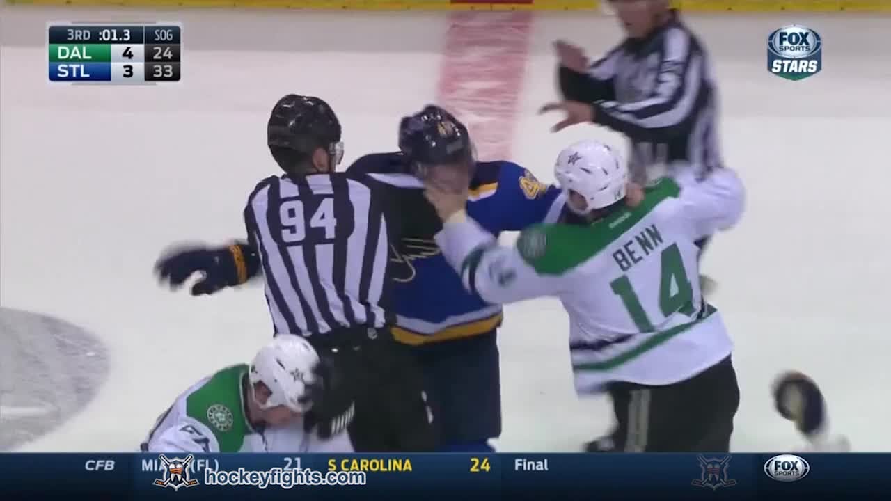 Jamie Benn vs David Backes Dec 27, 2014 - YouTube
