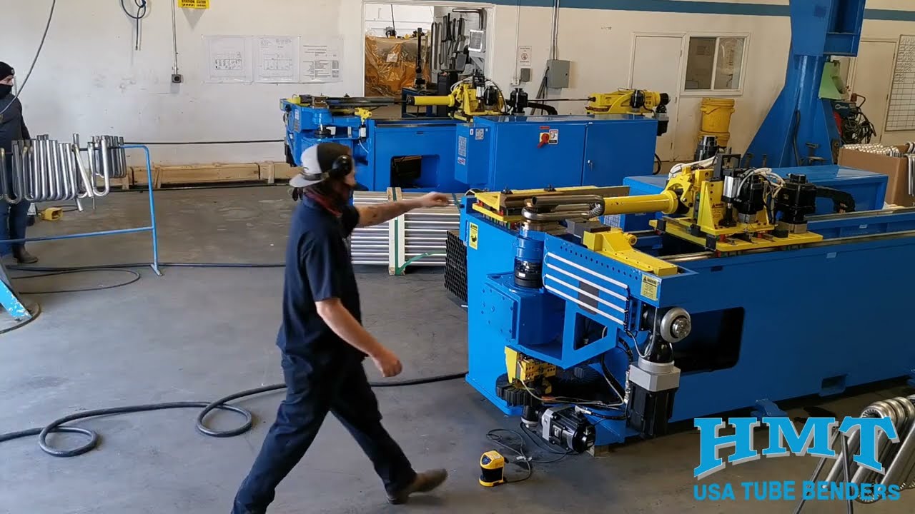 HMT 2.0ECNC-CWB-L All Electric Single Stack CNC Tube Bender - Two Benders Control Wrinkle ...