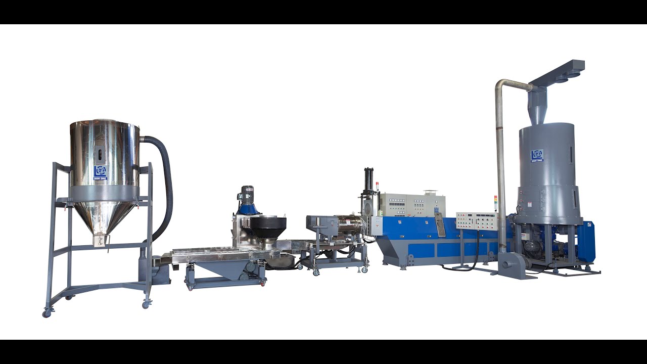 Side Entrance Single Stage Die-Face Cutting Recycling& Pelletizing ...