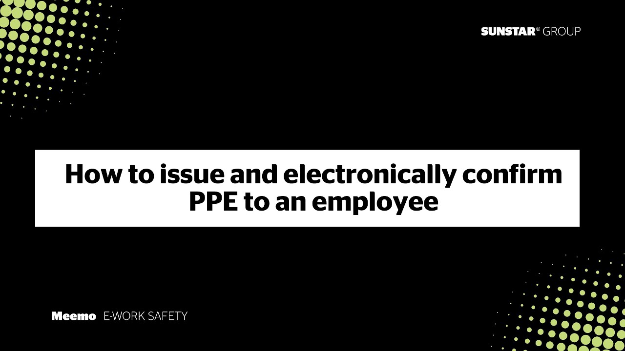 How to issue and electronically confirm PPE to an employee - YouTube