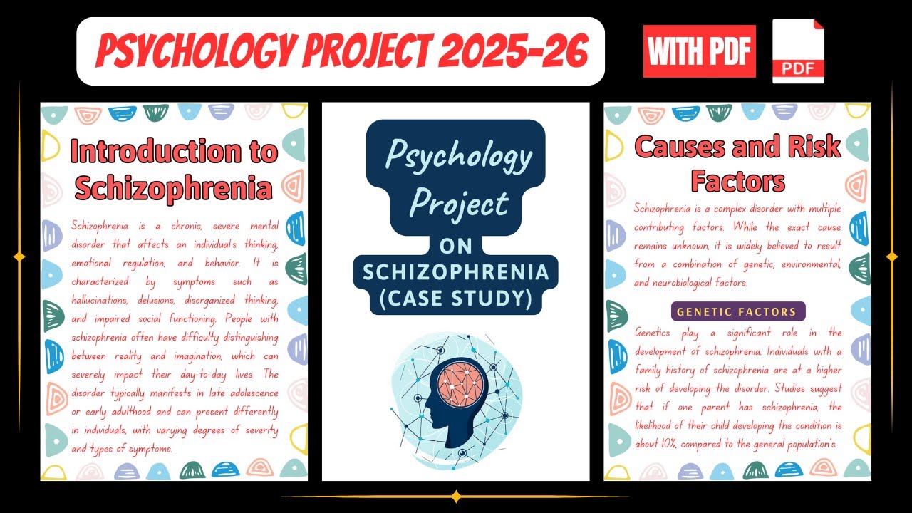 PSYCHOLOGY PROJECT CLASS 12 CBSE 2025-26 - SCHIZOPHRENIA - CASE STUDY ...